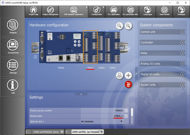 Regler - Konfiguration in smartWARE Setup